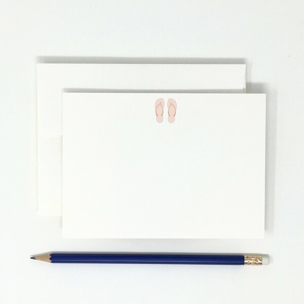 Flip Flop Note Cards - Etsy