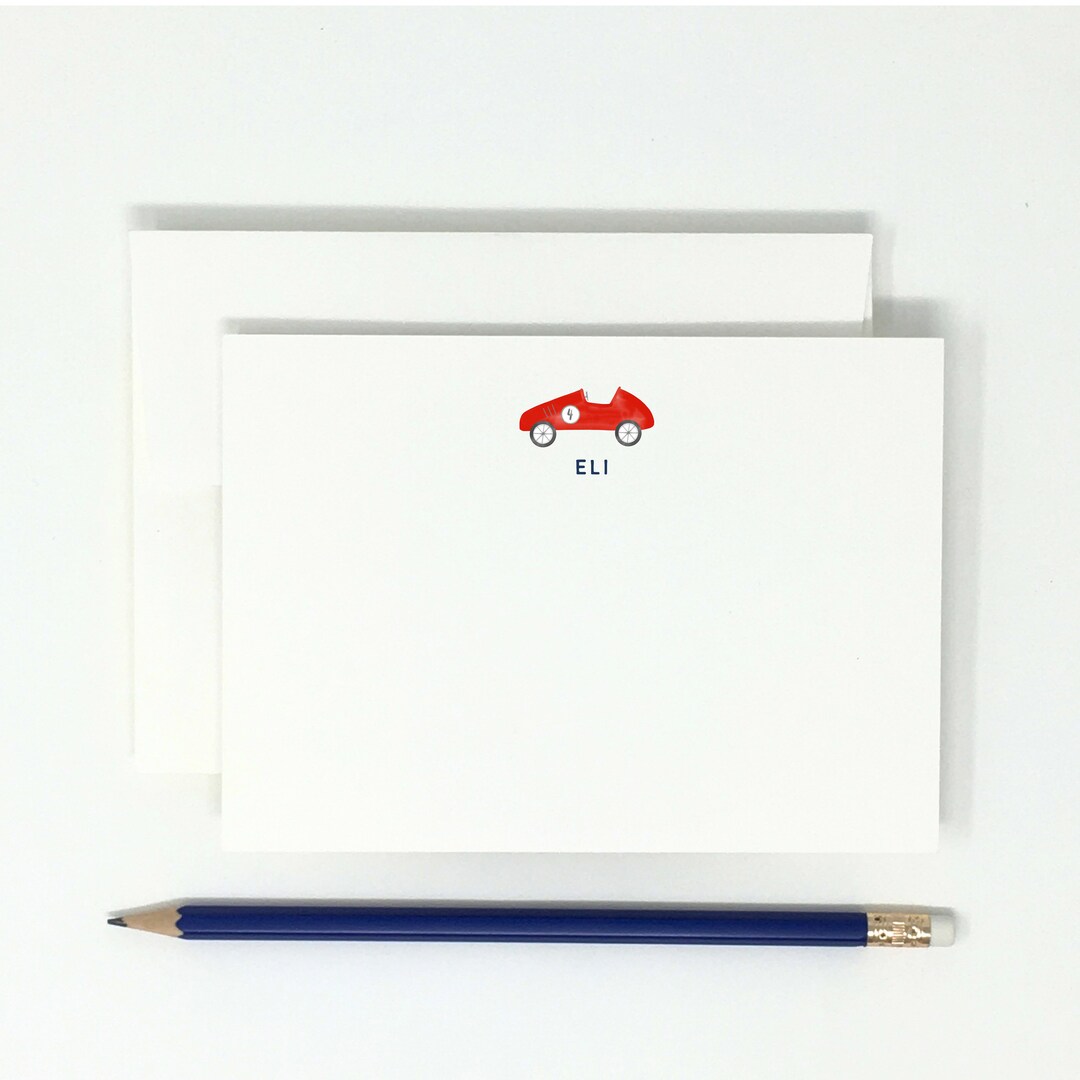Race Car // Boys // High Quality // 12 Note Cards // Thank You Notes ...