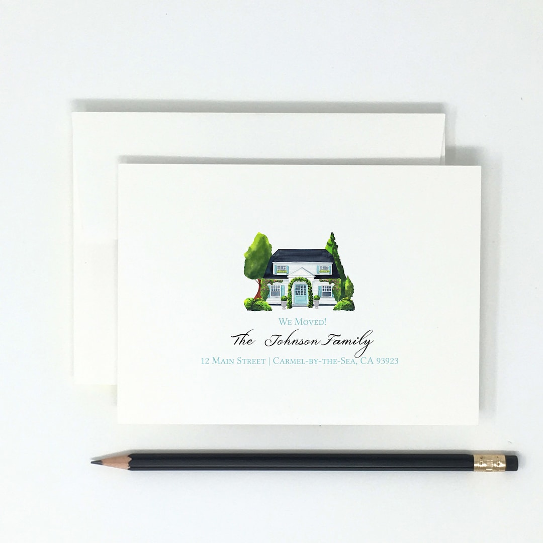 Personalized // Note Cards // Change of Address Card // High Quality ...