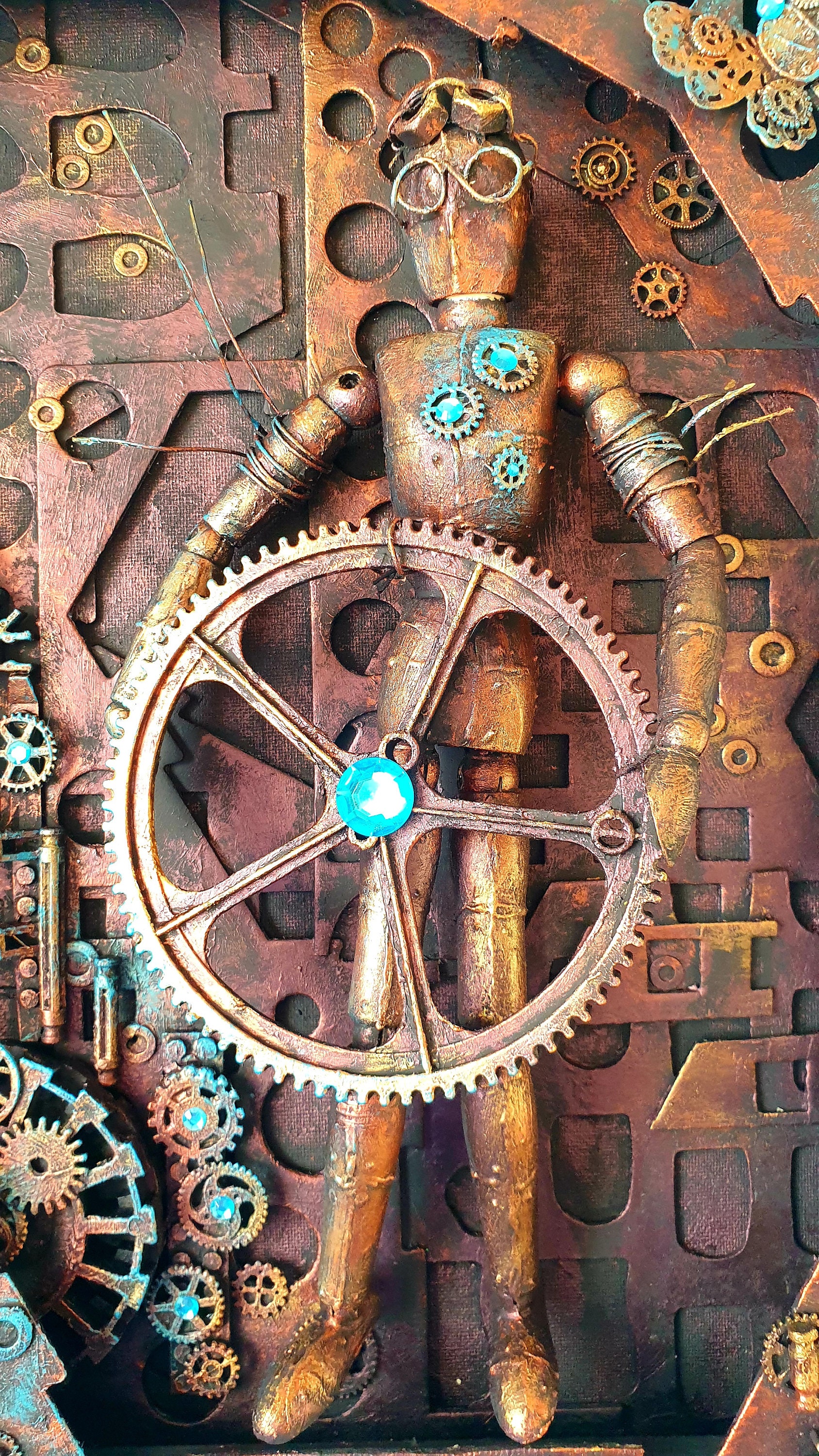 Steampunk Industrial Mixed Media 3D Canvas after Us - Etsy