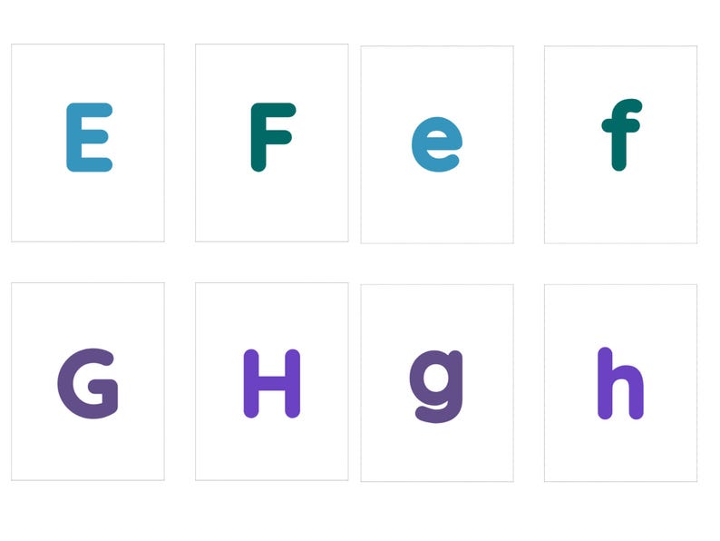 Alphabet Flashcards, Preschool, Uppercase, Lowercase, and Combined ...