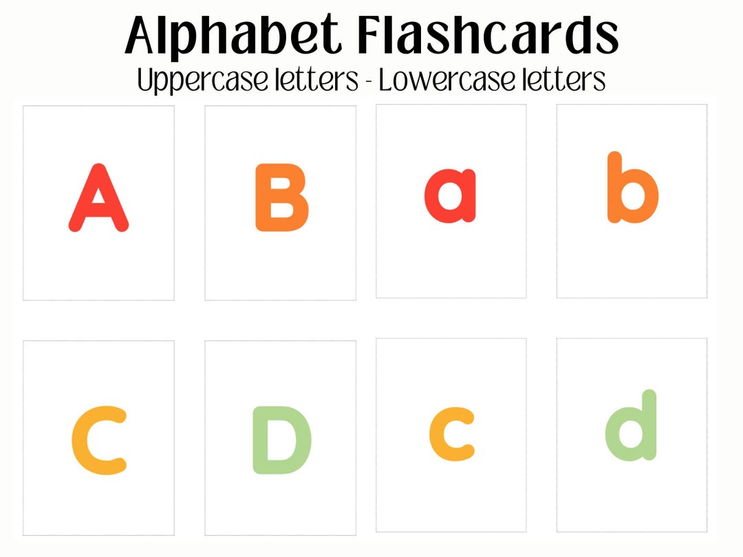 Alphabet Flashcards, Preschool, Uppercase, Lowercase, and Combined ...
