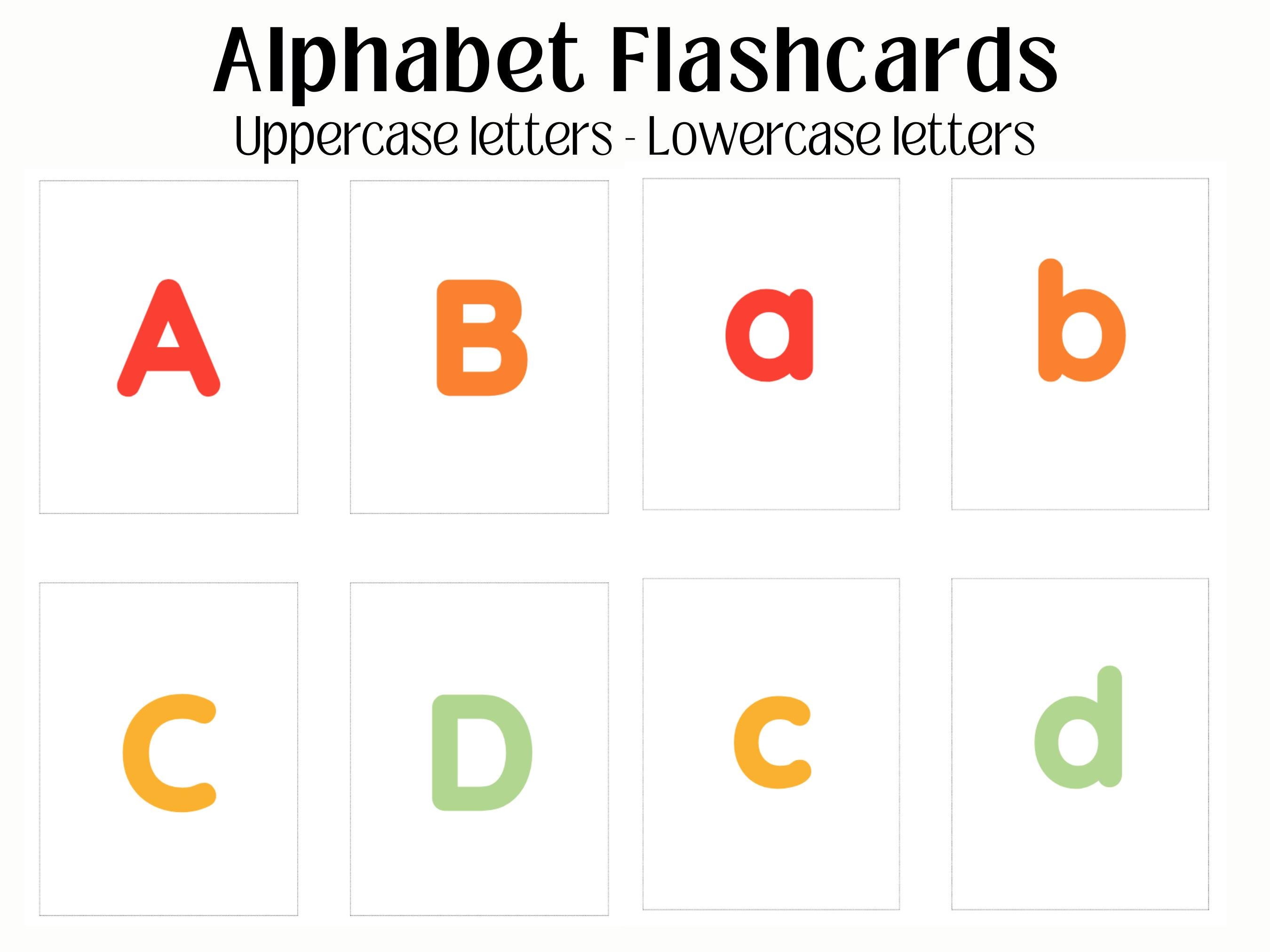 Alphabet Flashcards, Preschool, Uppercase, Lowercase, and Combined ...