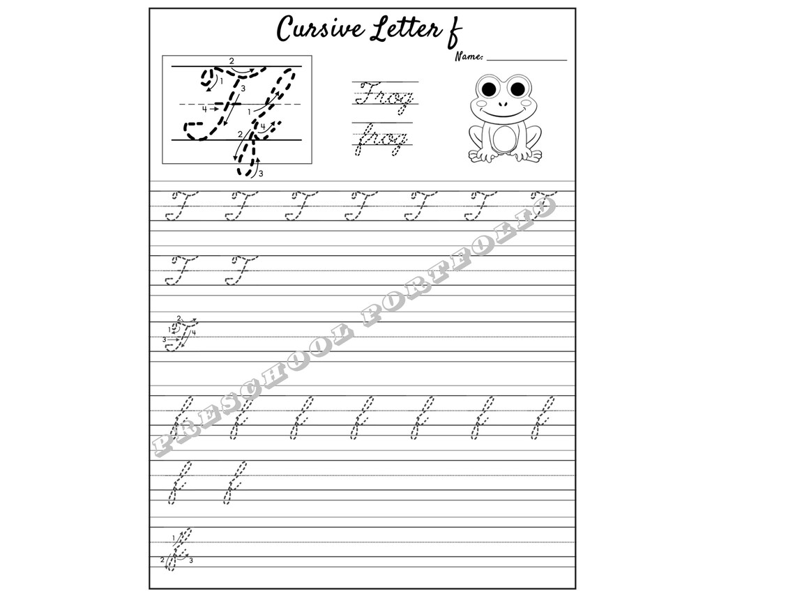 26 Cursive Alphabet Worksheets, Printable Handwriting Practice for ...