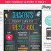 Back to School Poster DIY Printable, Boys First or Last Day Preschool ...
