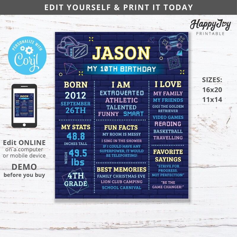 Profile Board Game - Etsy