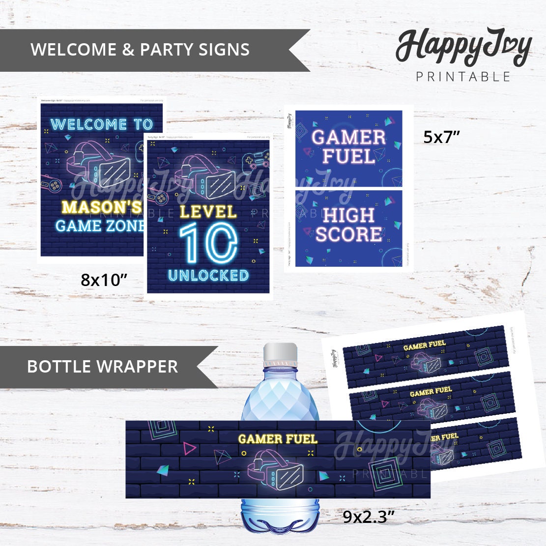 Virtual Reality VR Game Printable Kit Boy Girl Gaming - Etsy