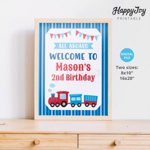 Choo Choo Train Welcome Sign Poster, 8x10, 16x20 Inch File, Chugga Two ...