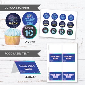 Virtual Reality VR Game Printable Kit, Boy Girl Gaming Birthday, Neon ...