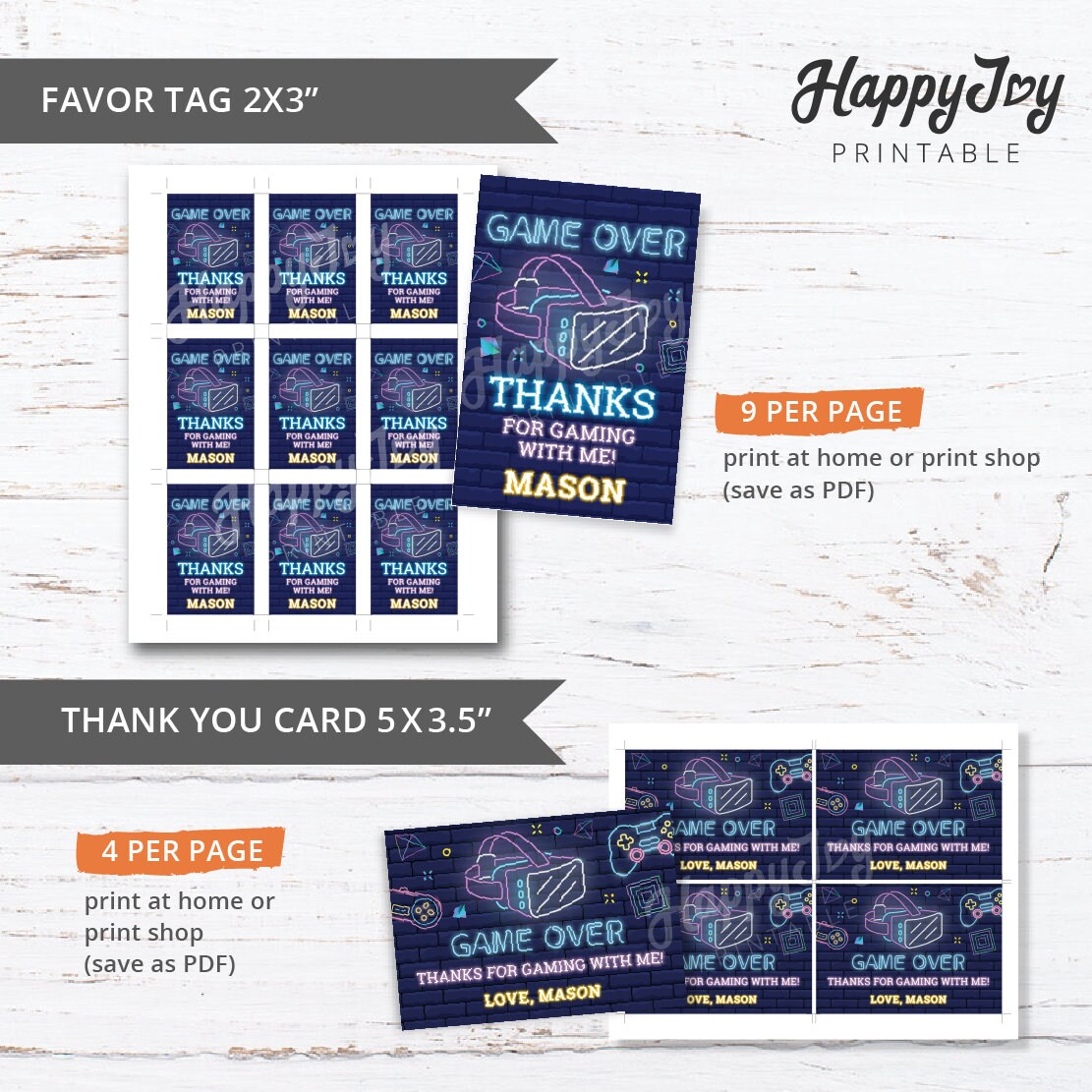 Virtual Reality VR Game Printable Kit Boy Girl Gaming - Etsy