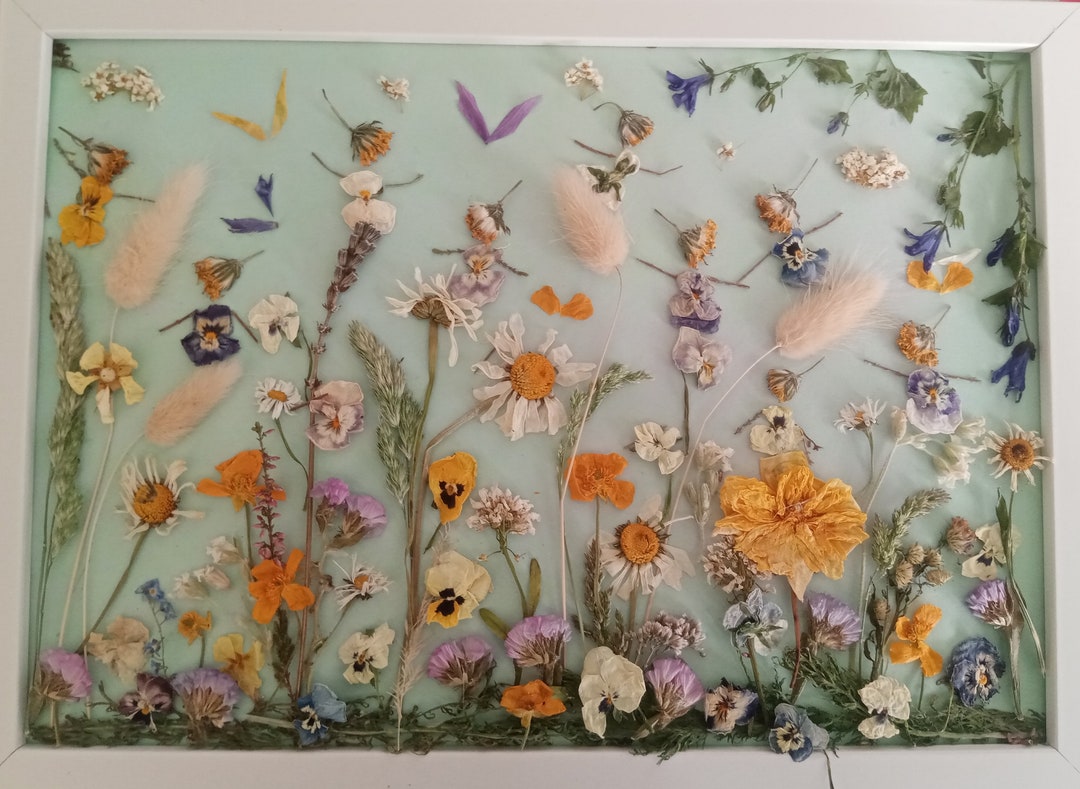 Fairy Garden. Original Pressed Flower Art. Fairy Decor. Fairy Art ...