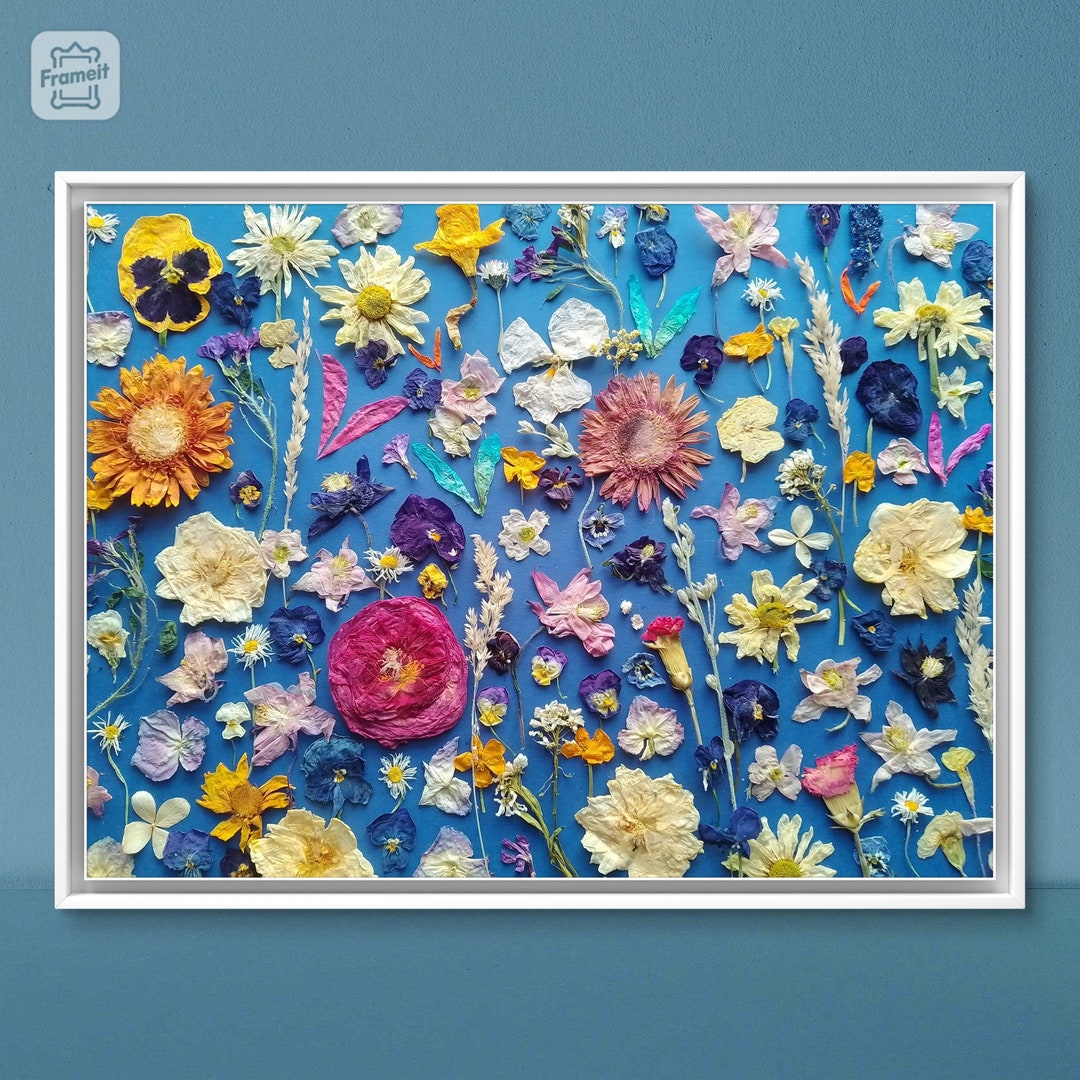 Maximalist Floral Boho Wall Art Colourful Cottagecore Flower Decor for ...