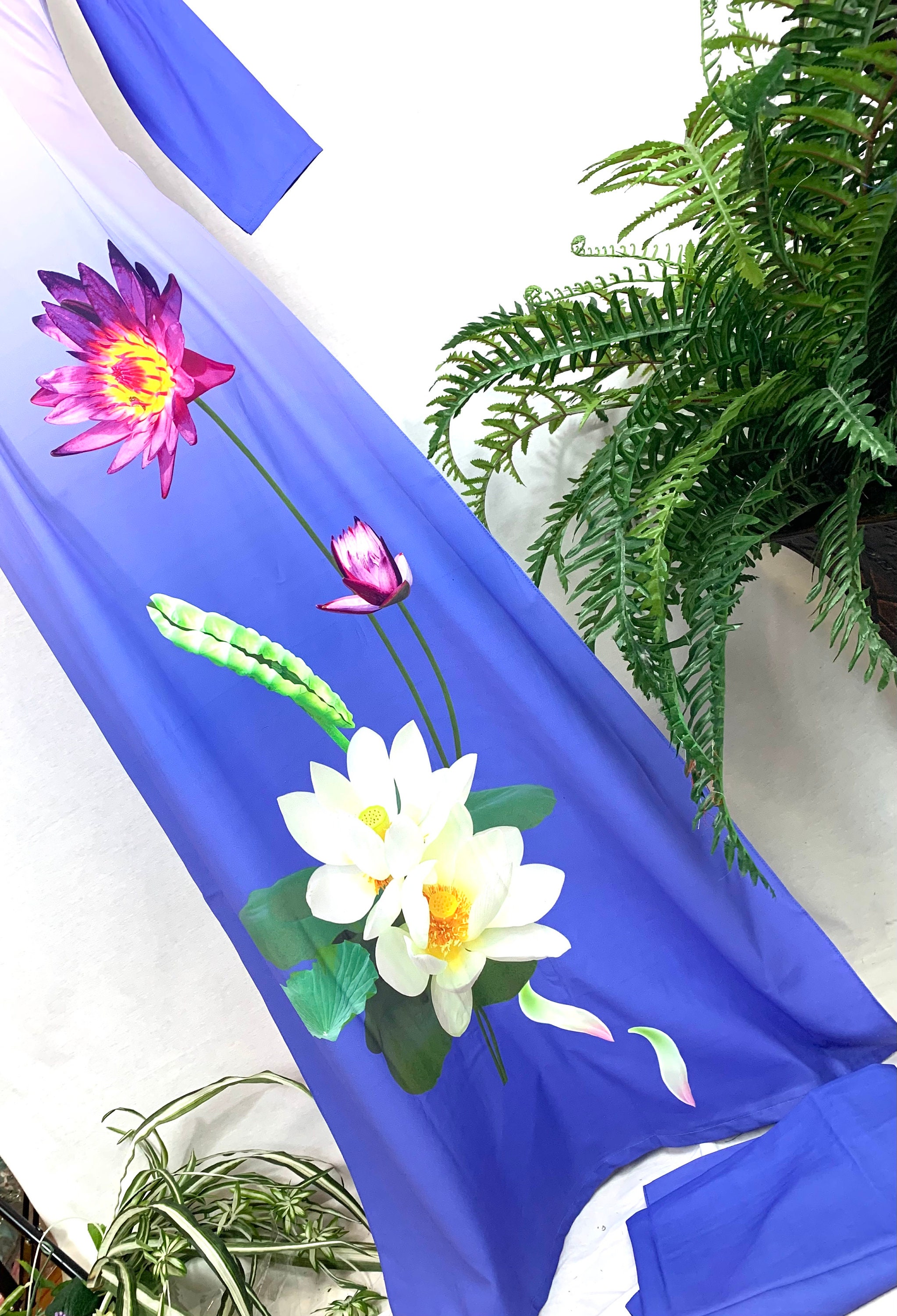 Purple Ao Dai Vietnamese Lua Mango Silk Long Dress With Matching Purple ...