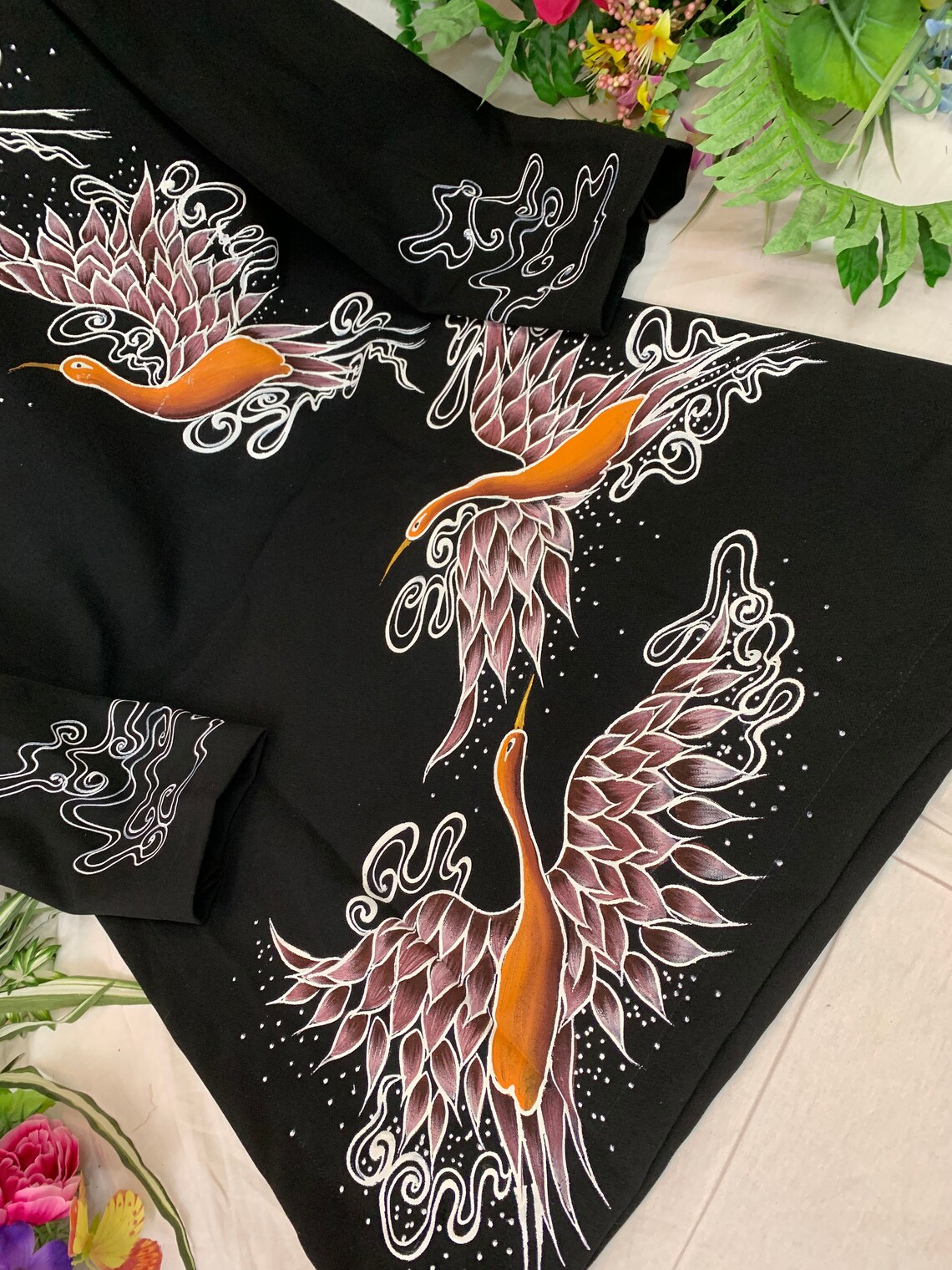 Black Ao Dai for Men Hand Painted Vietnamese Traditional Long - Etsy