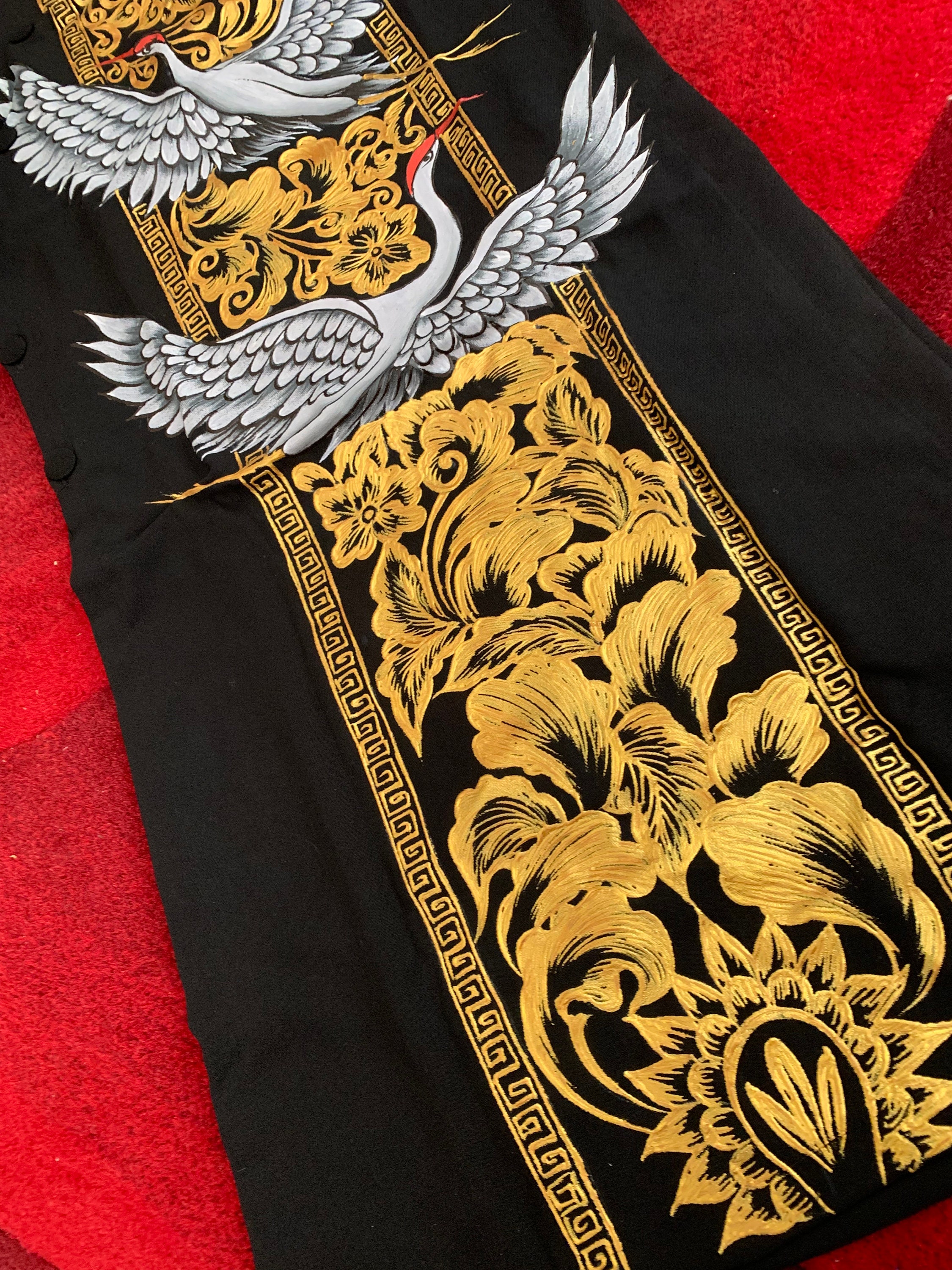 Black Ao Dai for Men Hand Painted Vietnamese Traditional Long - Etsy
