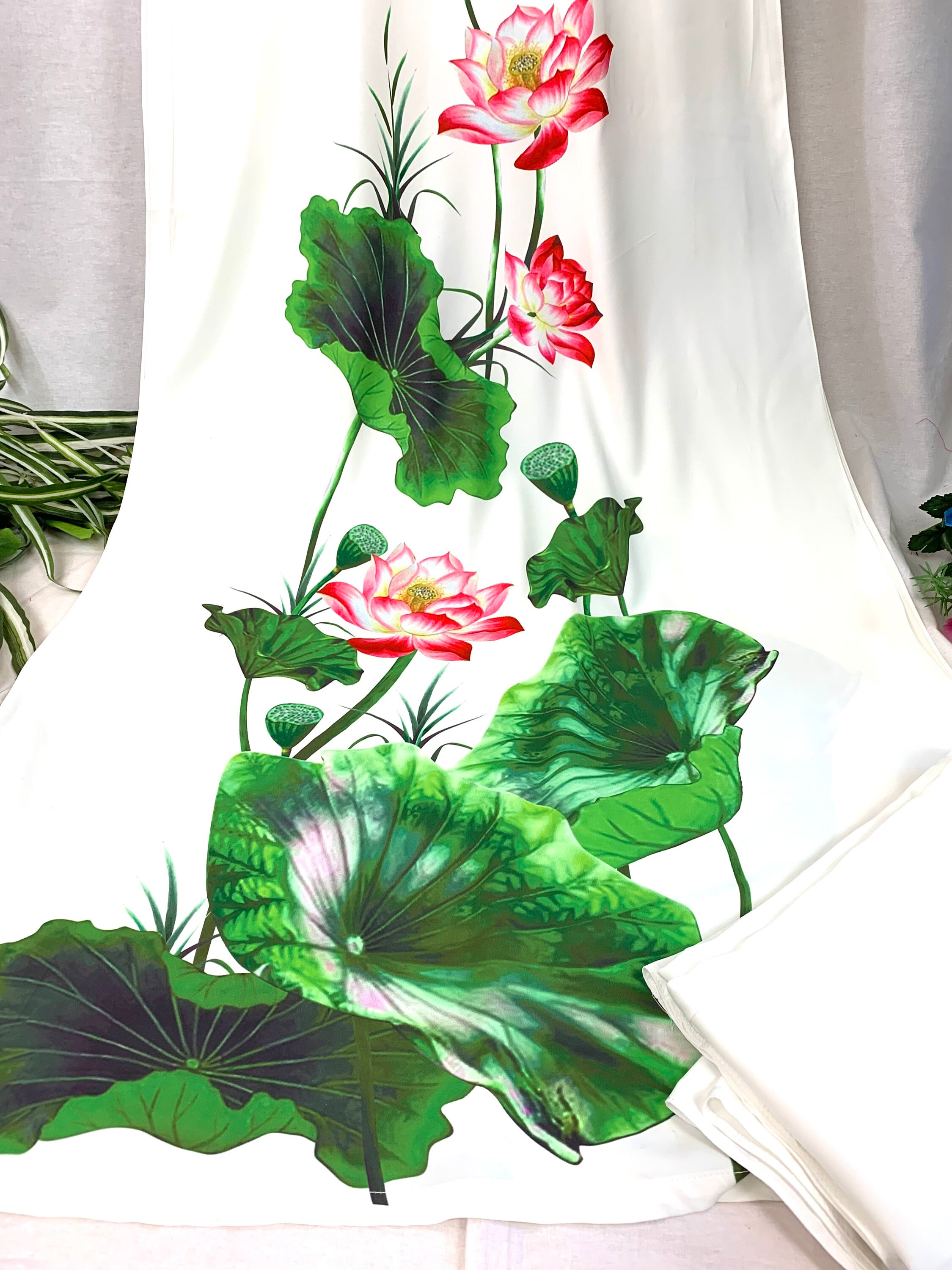 White Ao Dai Vietnamese Lua Mango Silk Long Dress With White - Etsy