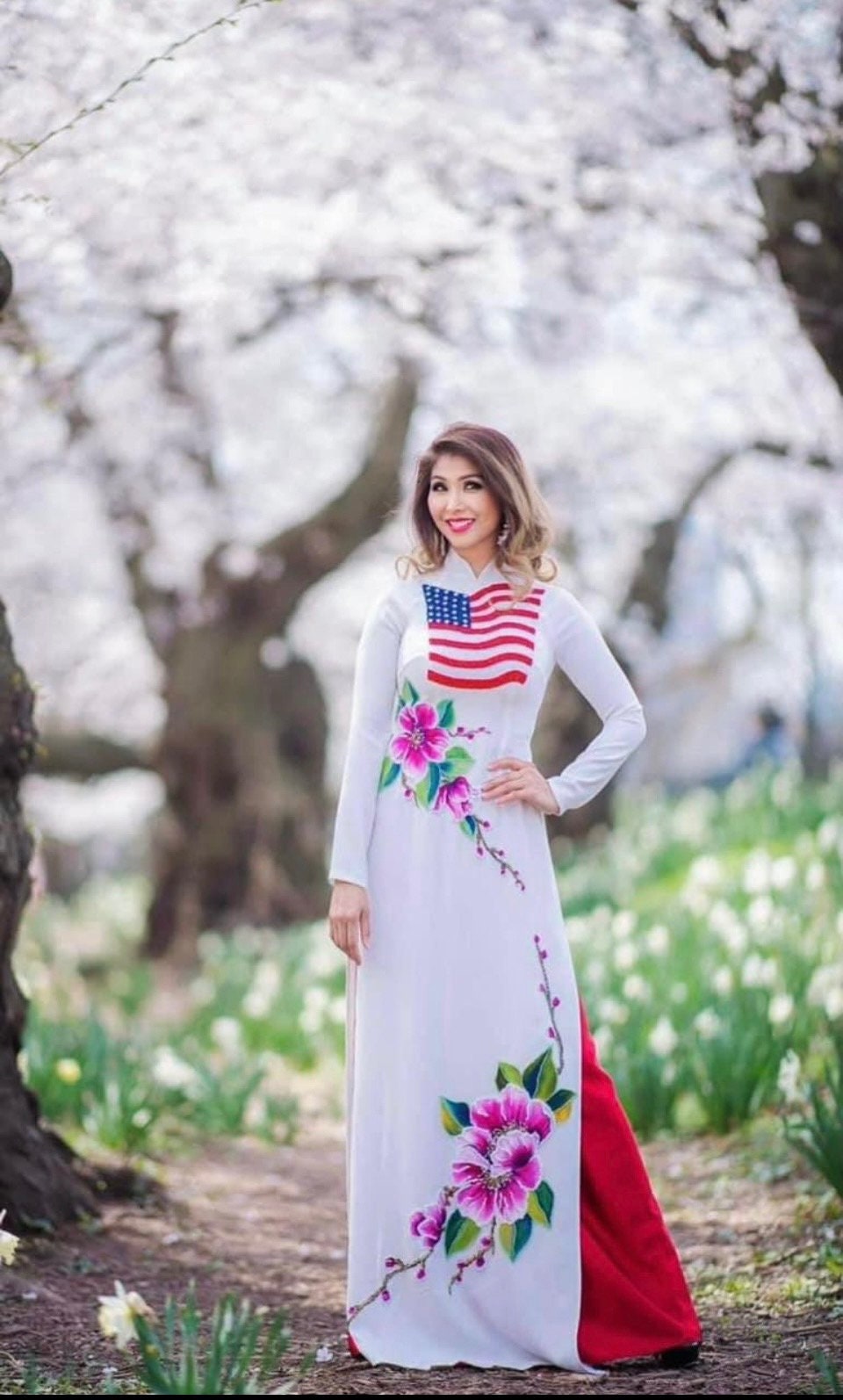 White Ao Dai Vietnamese Lua Mango Silk Long Dress With Pants #62 - Etsy