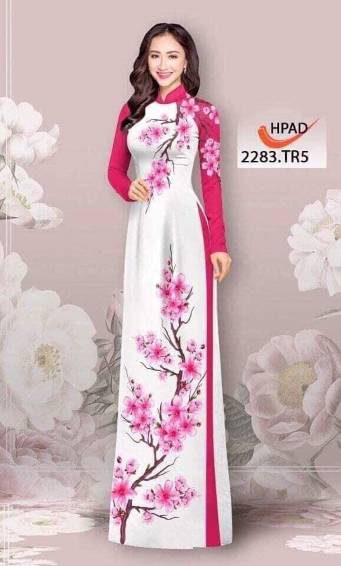 White Ao Dai Vietnamese Lua Mango Silk Long Dress With Pants - Etsy