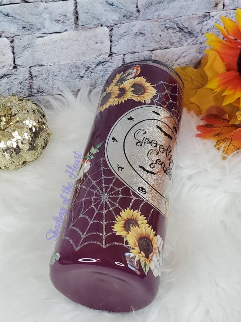 Custom Spooky Season Spiderweb Glitter Peekaboo Halloween - Etsy