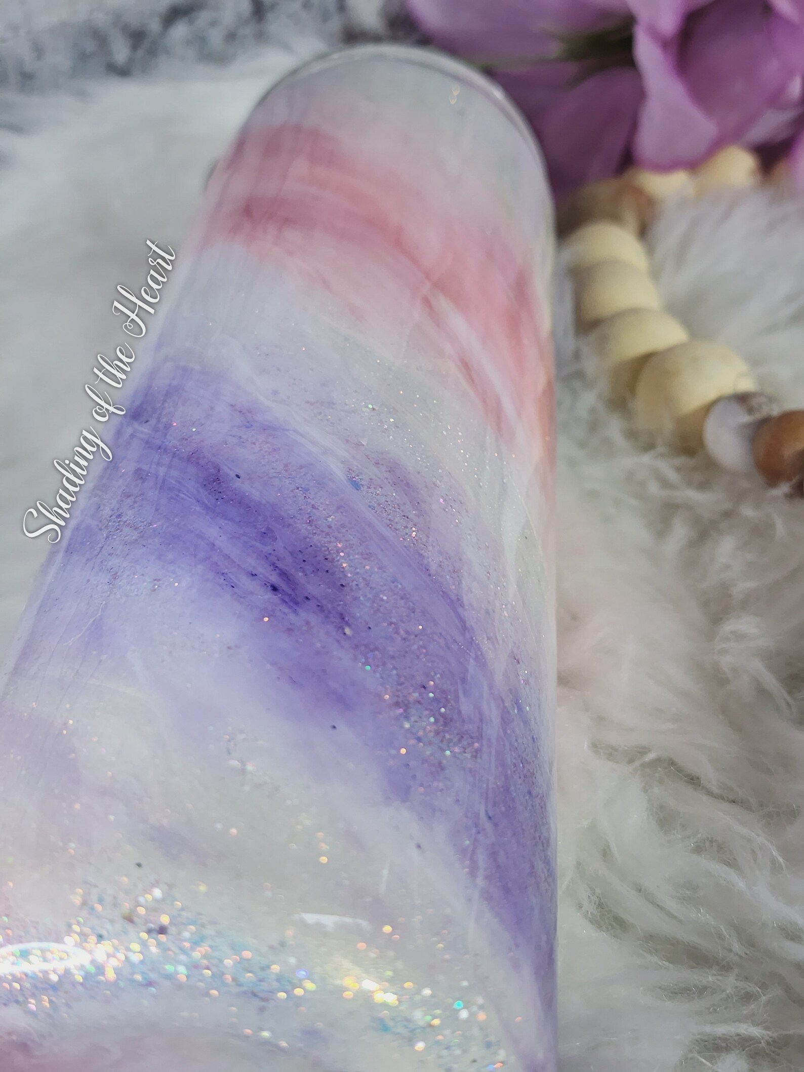 Custom Glitter Milky Way Travel Tumbler: Cotton Candy Colors - Etsy