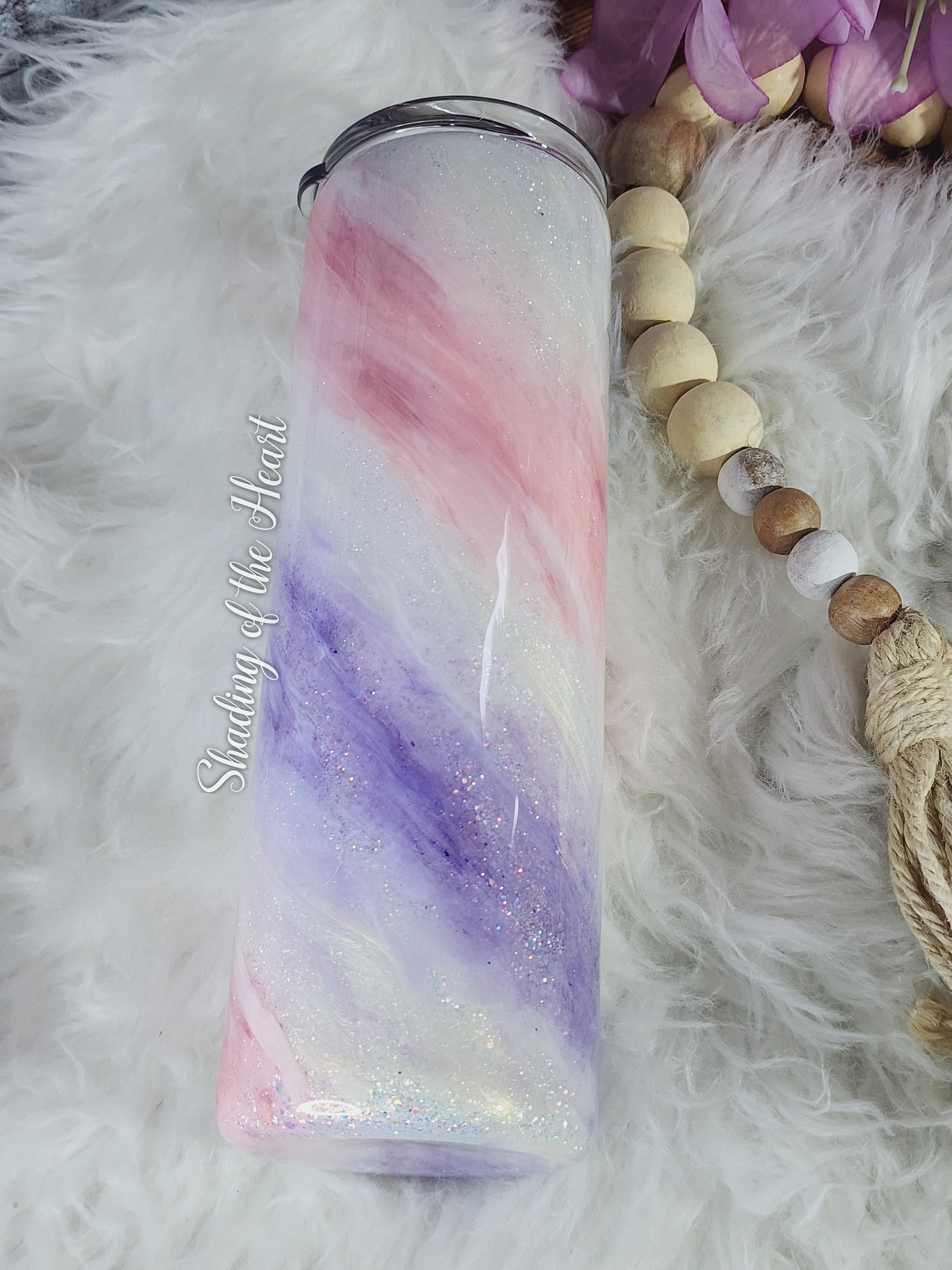 Custom Glitter Milky Way Travel Tumbler: Cotton Candy Colors - Etsy