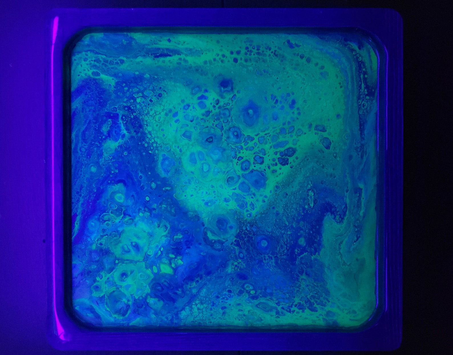 Psychedelic Blacklight UV Reactive Rolling Tray 9x9 Trippy Art Home ...