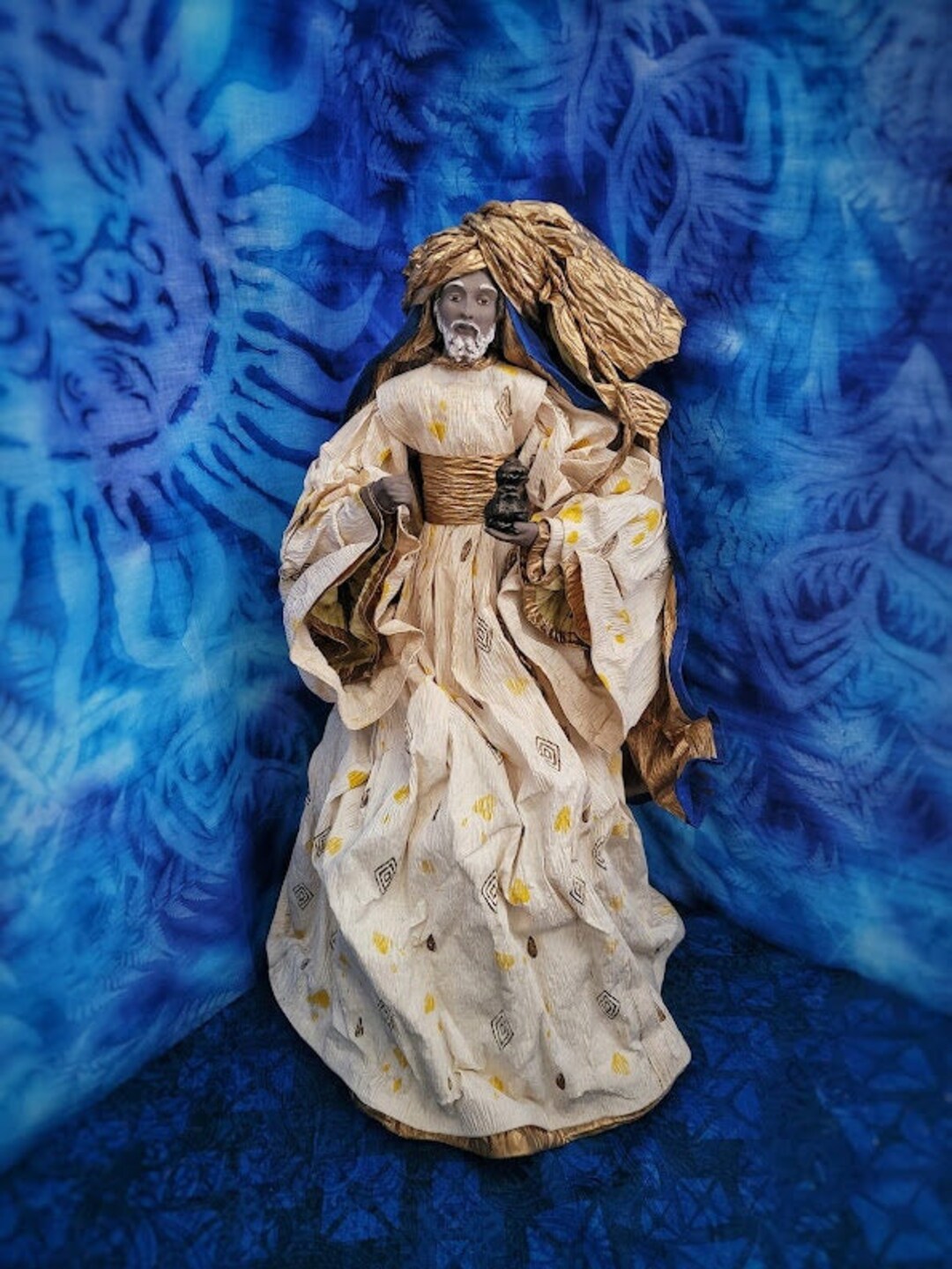 Vintage Large Balthazar Statue. Magi. Wise Men. Catholic Conjure. Folk ...