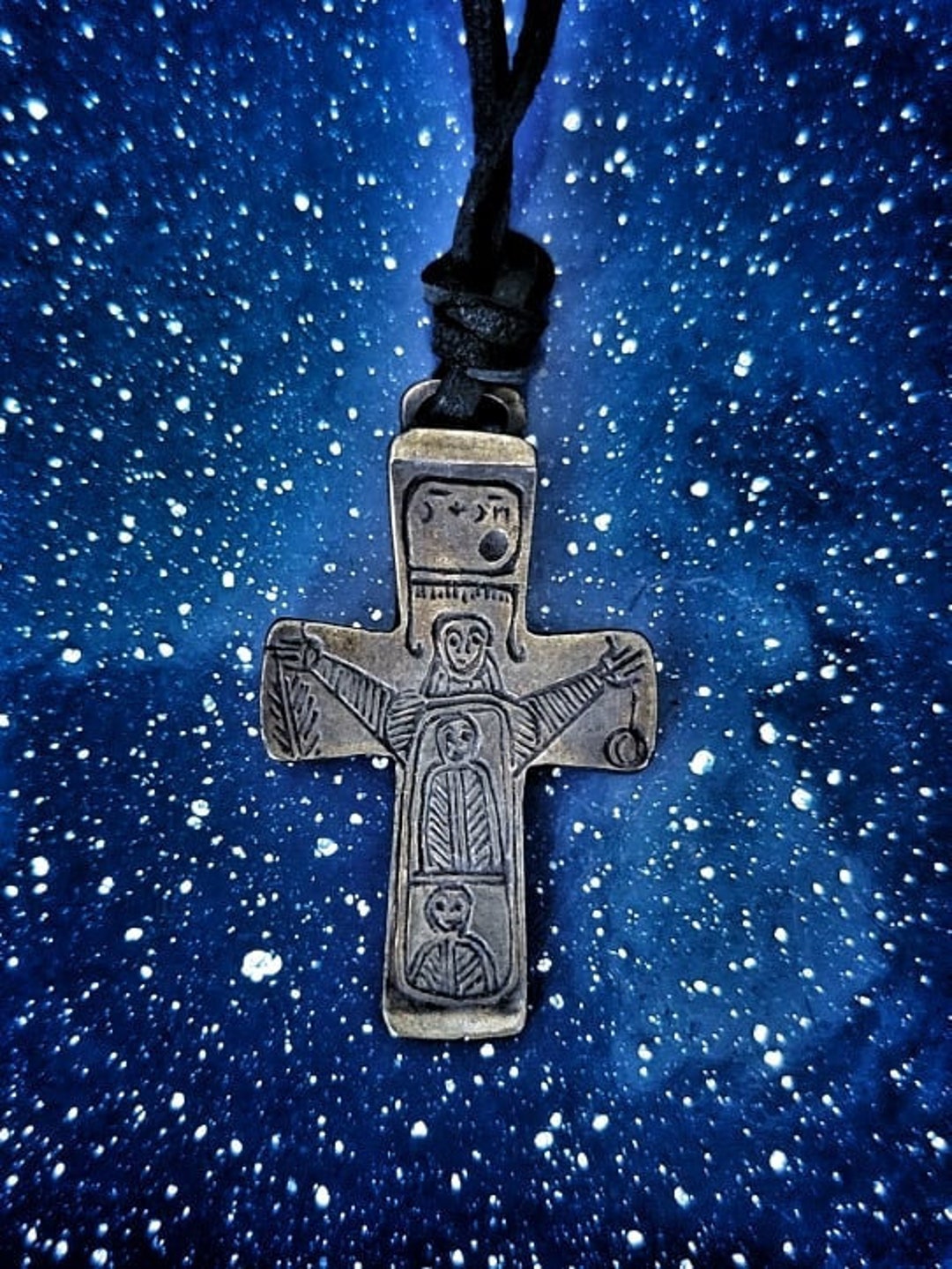 Enkolpion Cross Pendant. Medieval Byzantine Cross. Christian Conjure ...