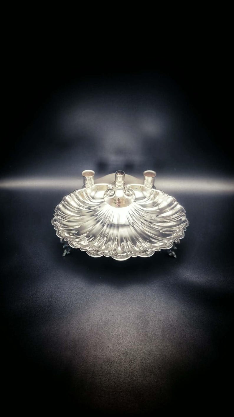 Vintage Silver Plate Shell Dish. Scrying - Etsy