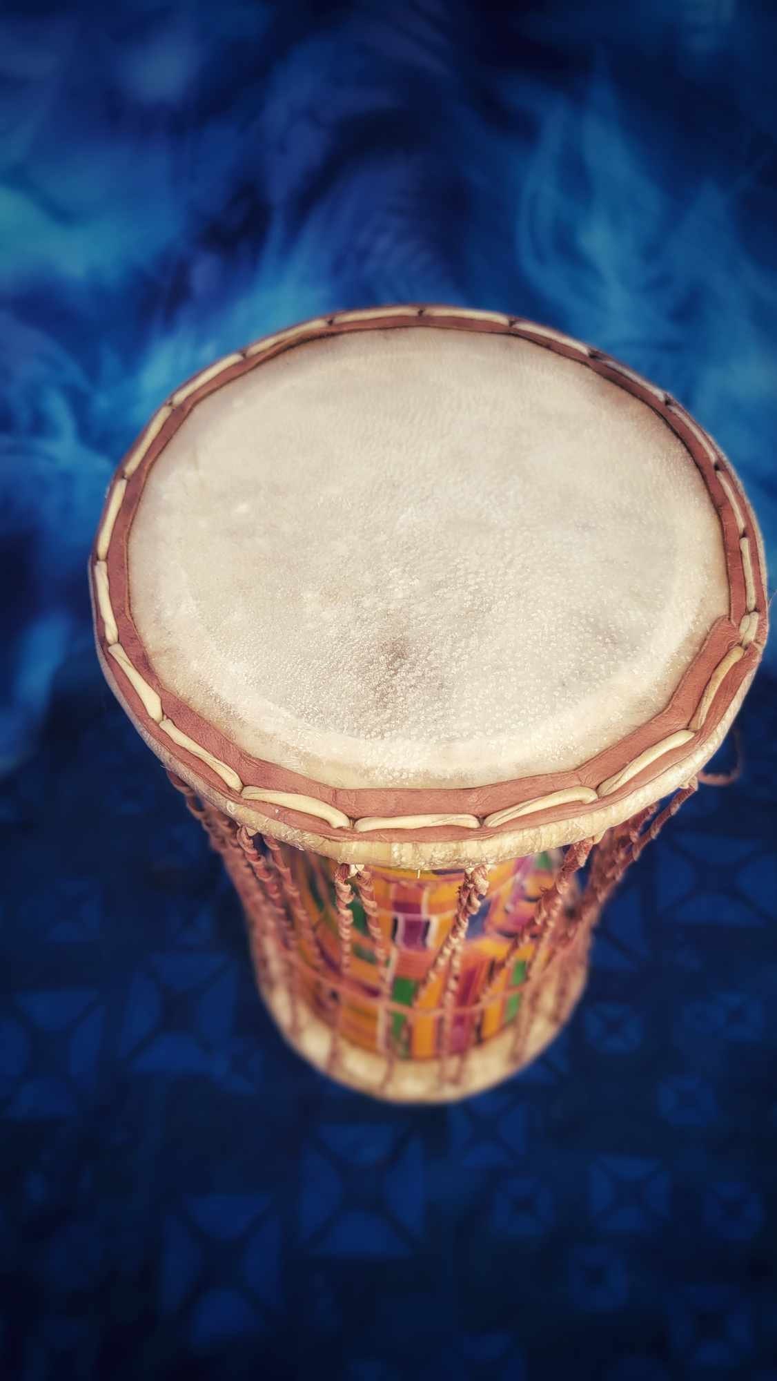 African Talking Drum. Kente Cloth Drum. Vintage Drum. African Art ...