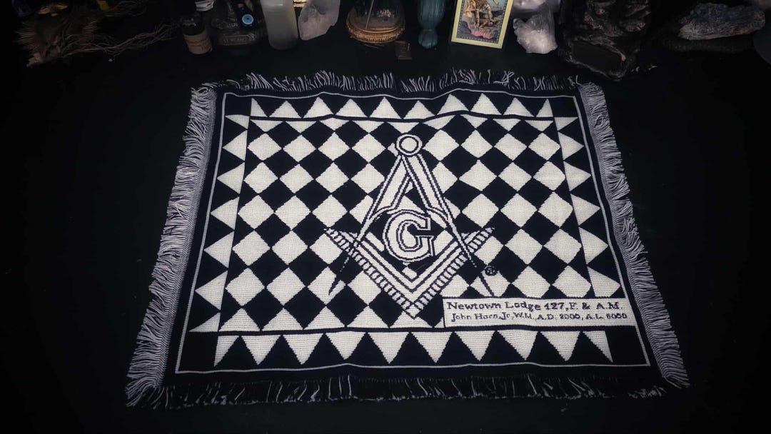 Vintage Masonic Altar Cloth Mat. Mason. Vodou. Voodoo. Conjure. Hoodoo ...