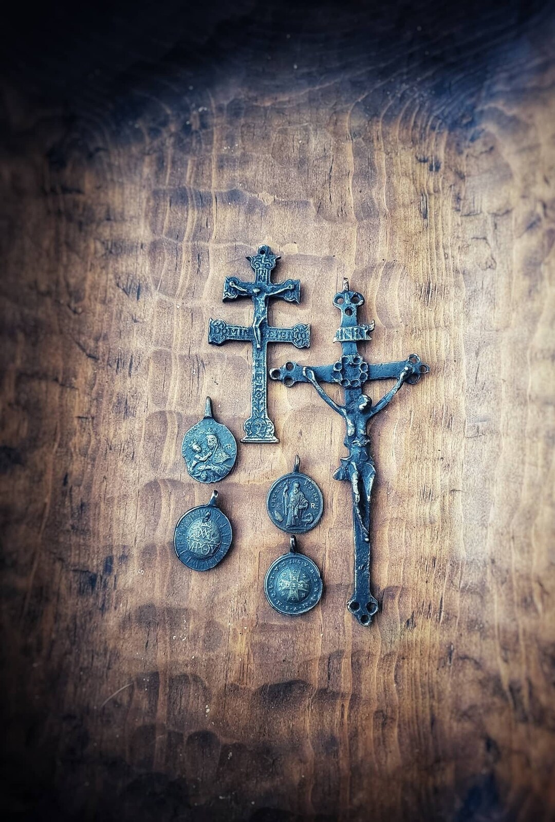 Medieval Ossuary Crosses. Mary Medal. St Benedict Medal. Religious ...