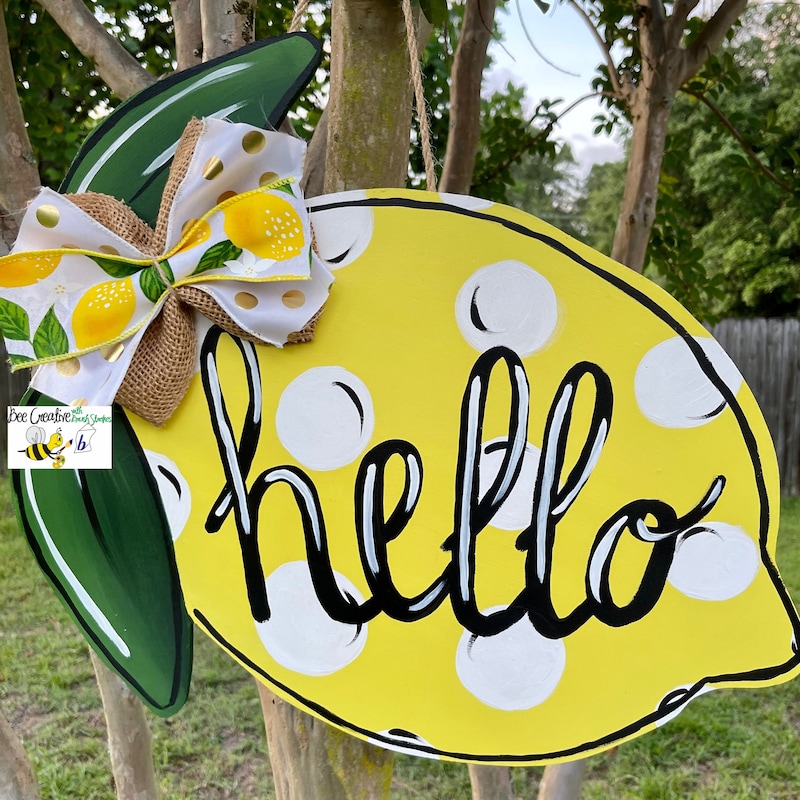 Lemon Door Hanger - Etsy