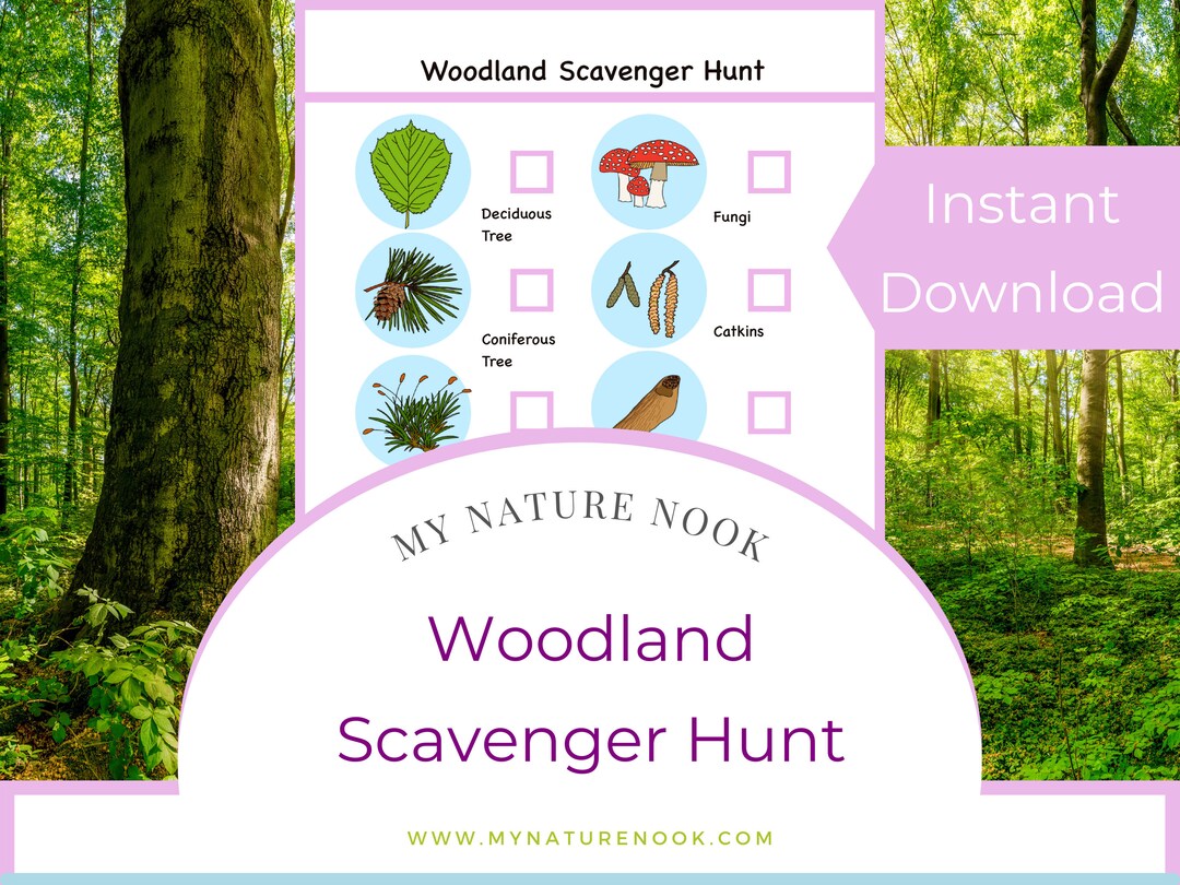 Nature Scavenger Hunt // Woodland printable PDF - Etsy UK