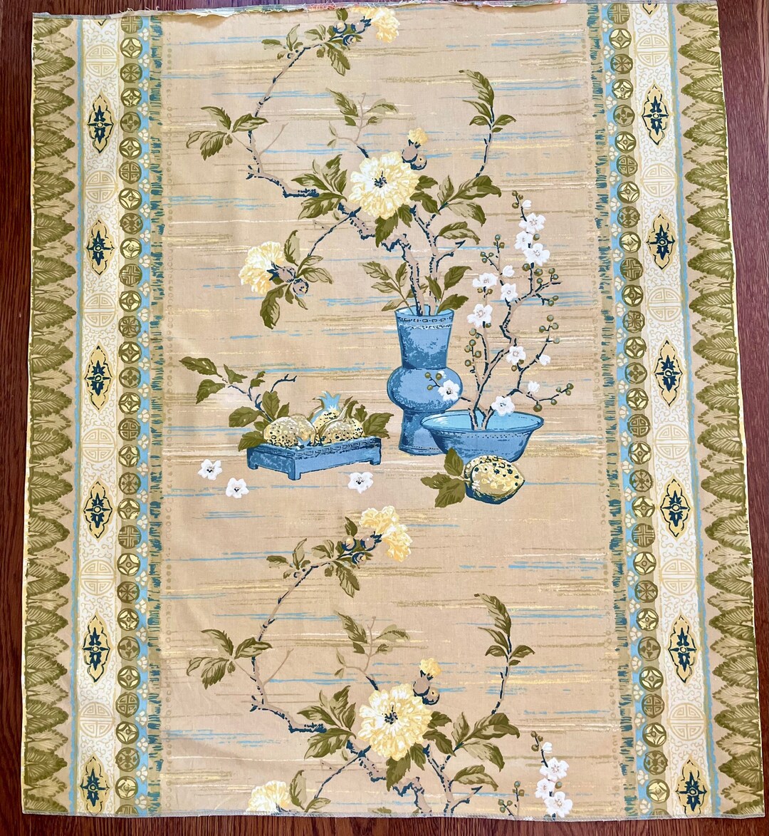 RARE, Vintage Greeff Design cape Jasmine Fabric From 1960/70s Flower ...