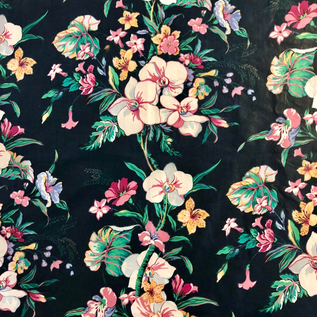Vintage Duralee Floral Chintz Fabric – English Cottage Style Cotton - Etsy