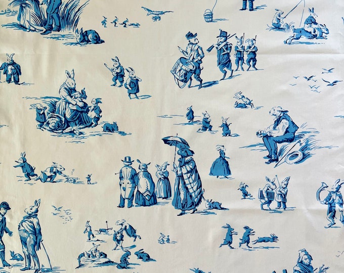 Rare, Fantastical Brunschwig & Fils "bunny Business" Vintage Toile Home ...
