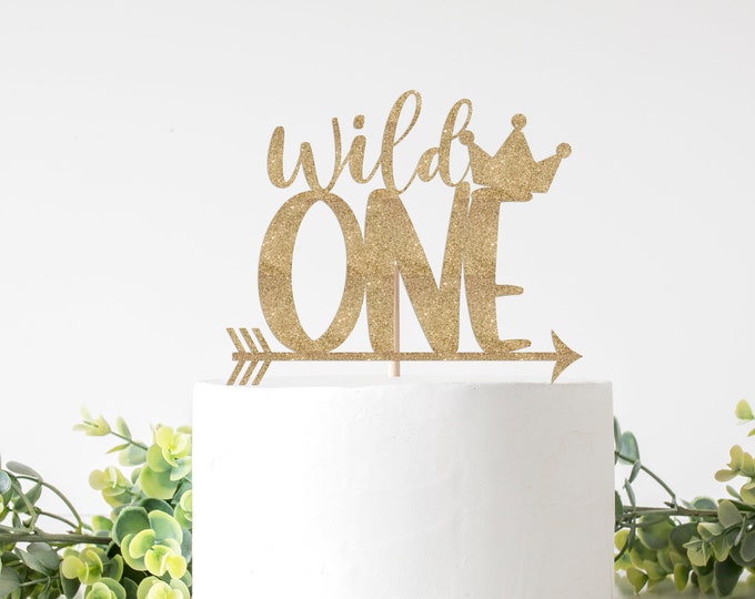 Cake Topper Svg File Wild One Svg, 1st Birthday Svg, Birthday Svg, Dxf ...
