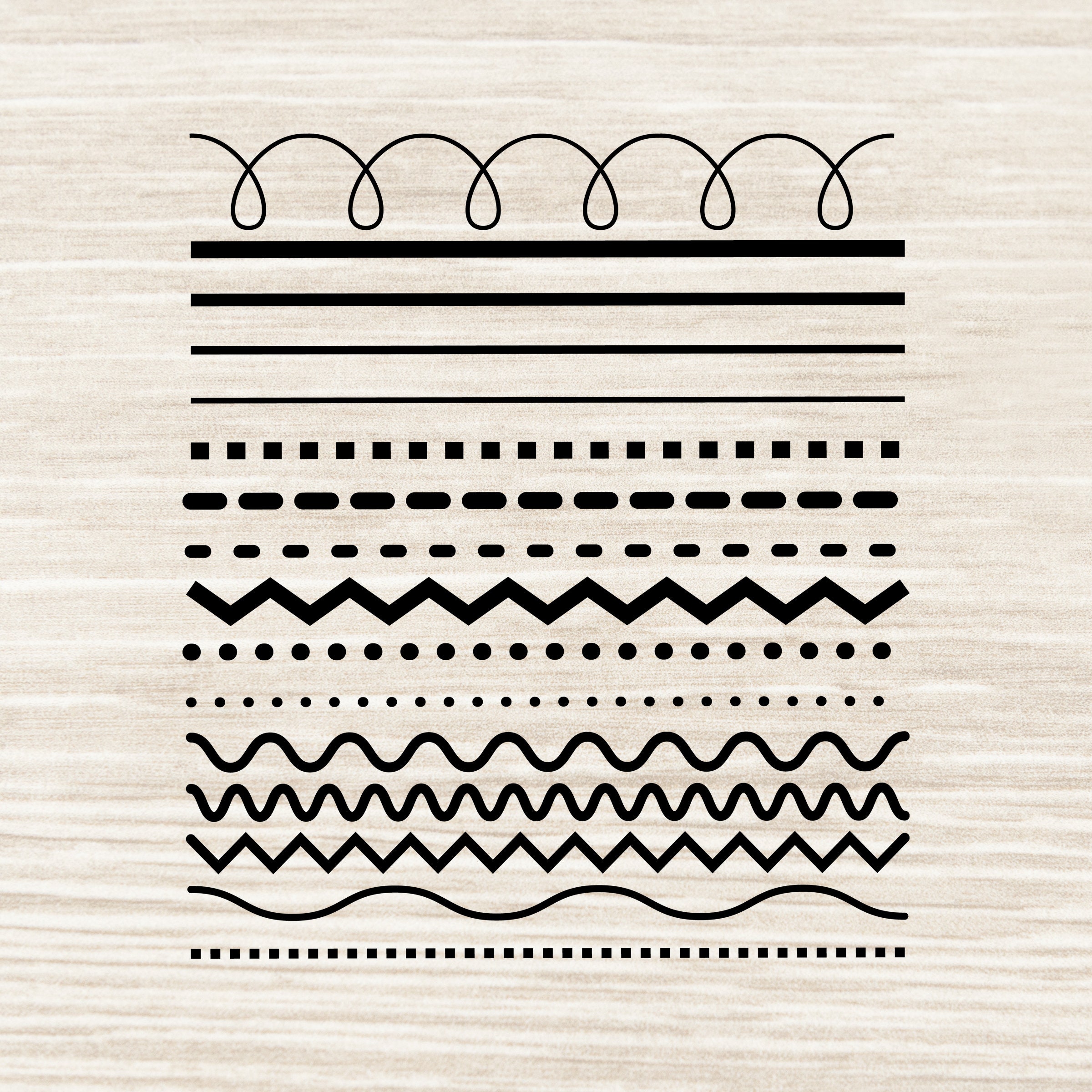 Basic Lines SVG Lines Png Dotted Line Svg Basic Straight - Etsy Canada