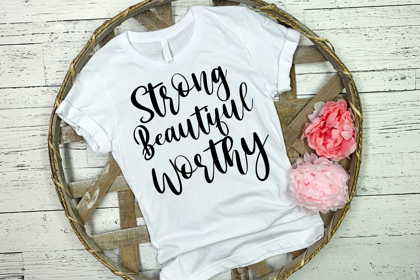 Strong Beautiful Worthy SVG Womens Svg Positive Quote Svg | Etsy