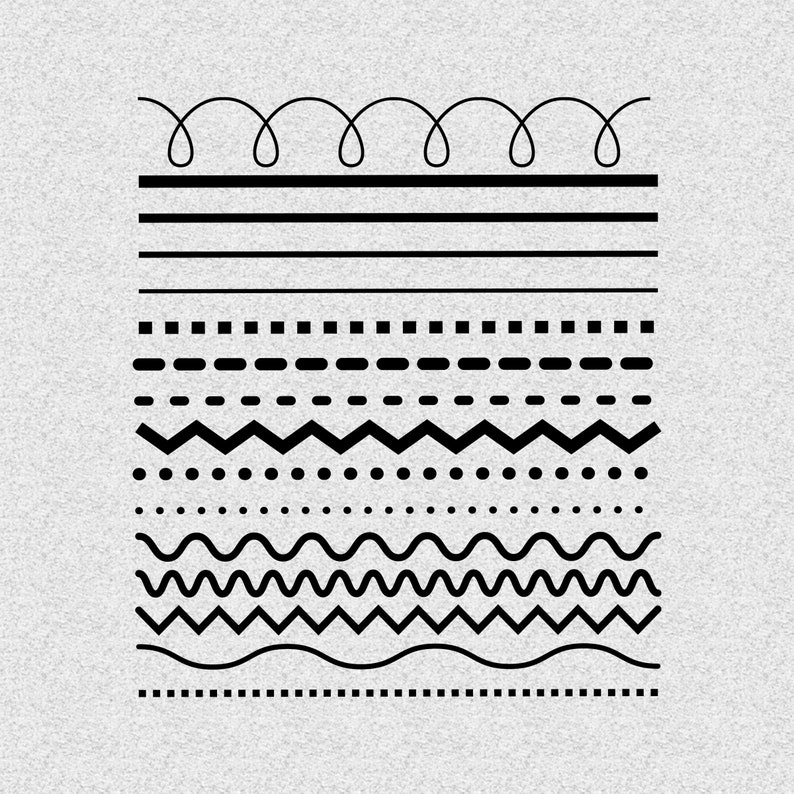 Basic Lines SVG Lines Png Dotted Line Svg Basic Straight - Etsy