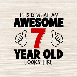 Birthday 7 Svg Png 7th Birthday Svg 7 Year Old Svg Seventh Birthday Svg ...