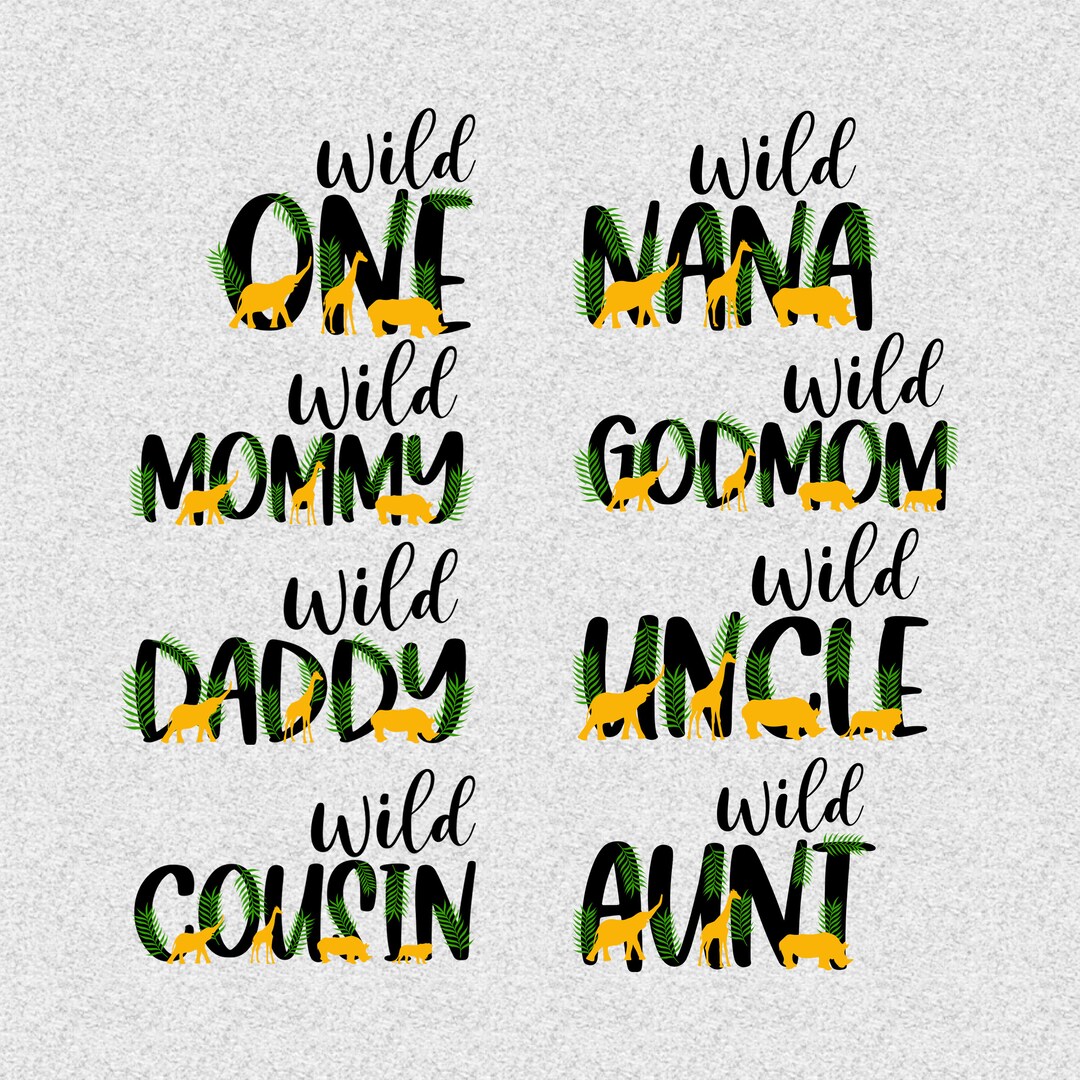 Wild One SVG Wild Mommy Svg Wild Daddy Svg Birthday Shirt Svg Family ...