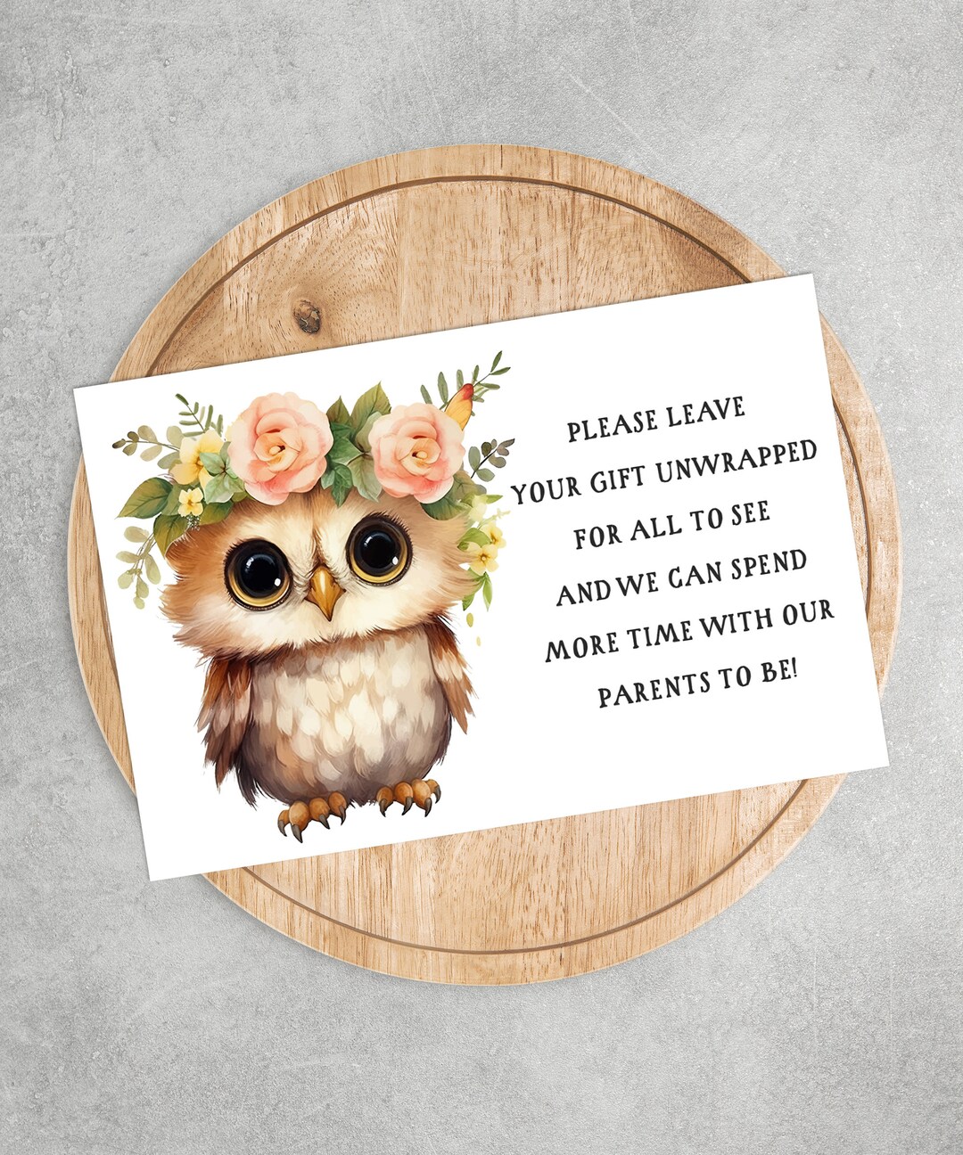 Baby Shower Tags Printable Display Shower Gift Tag Insert Unwrapped ...