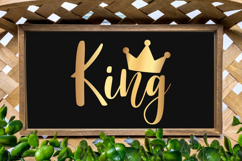 King Svg King With Crown Svg Man Crown Svg Dxf Png Jpeg - Etsy