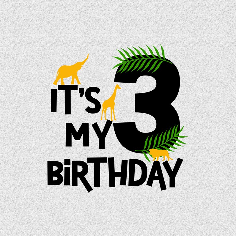 Third Birthday Svg 3rd Birthday Svg Png 3 Year Old Three | Etsy