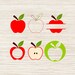 Apple Svg Apple Clipart Teacher Svg School Svg Silhouette Cut Files ...
