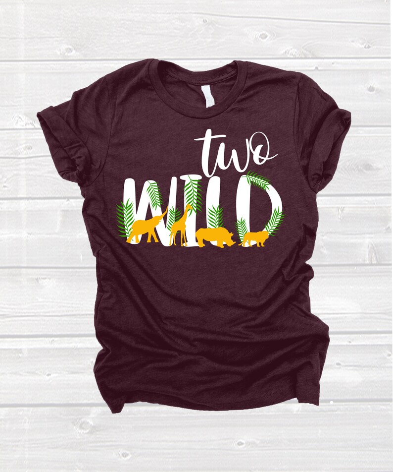 Two Wild SVG 2 Birthday SVG Safari Two Wild Animal SVG - Etsy