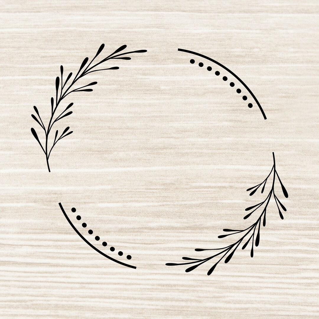 Wreath Frame Svg Leaves Frame Svg Png Circle Frame Svg Floral Wreath ...