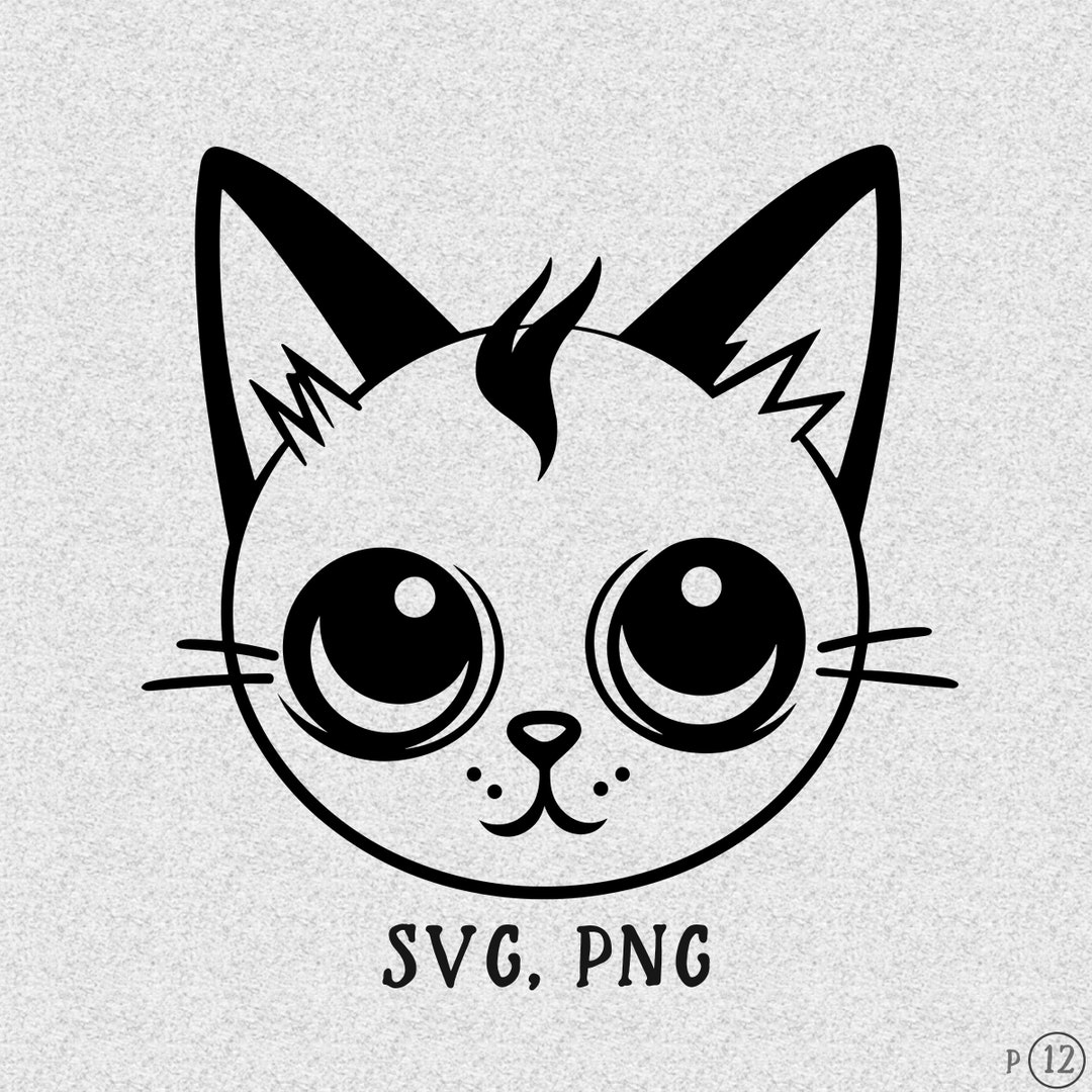Cat Face SVG Cat Svg Png Kitten Svg Png Cat Design SVG Cat Clipart Cat ...